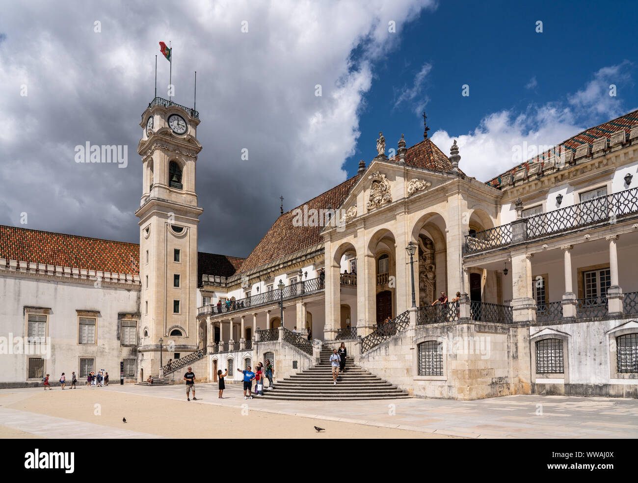 Main quadrangle of University of Coimbra Stock Photo - Alamy