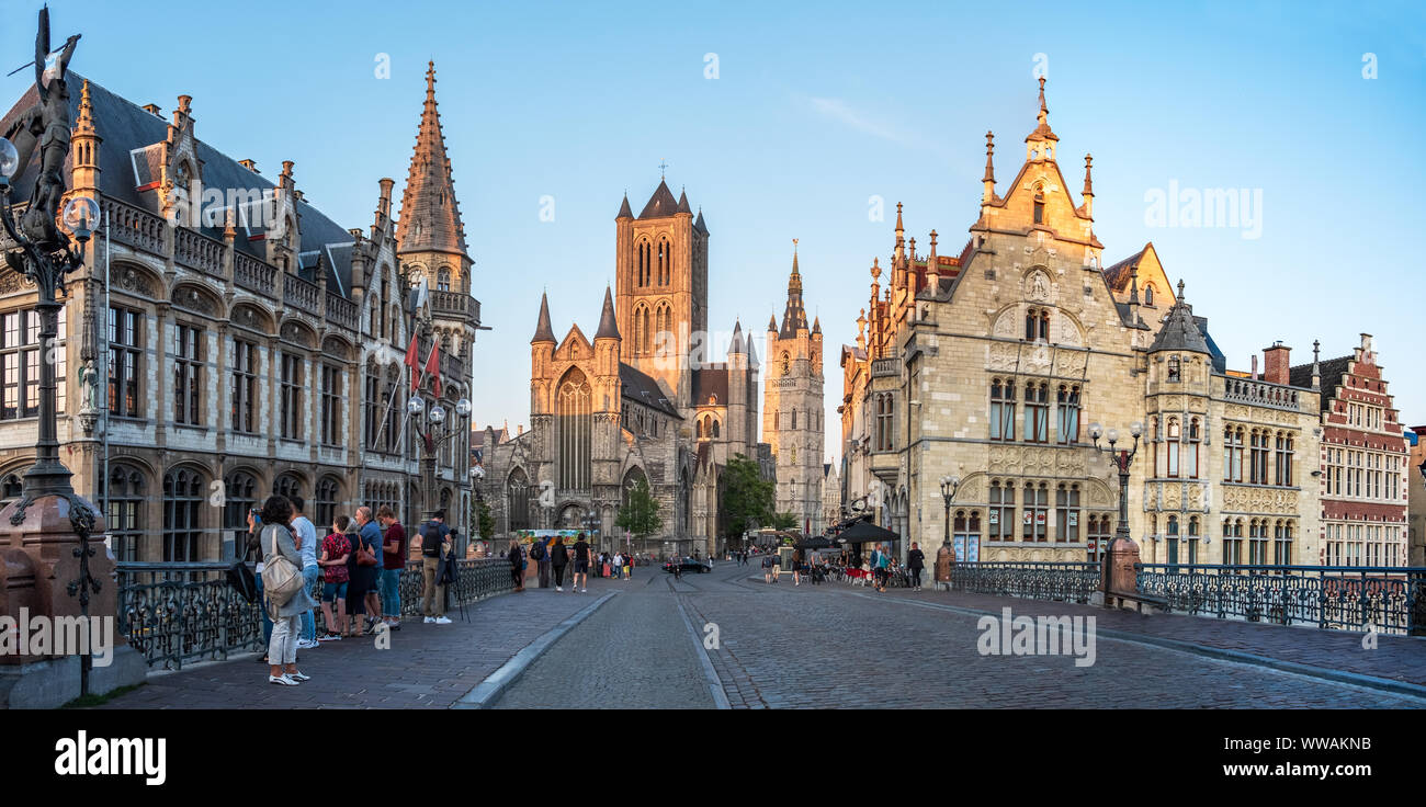 Historical centre of Ghent, Flemish Region, Belgium, EU Stock Photo - Alamy
