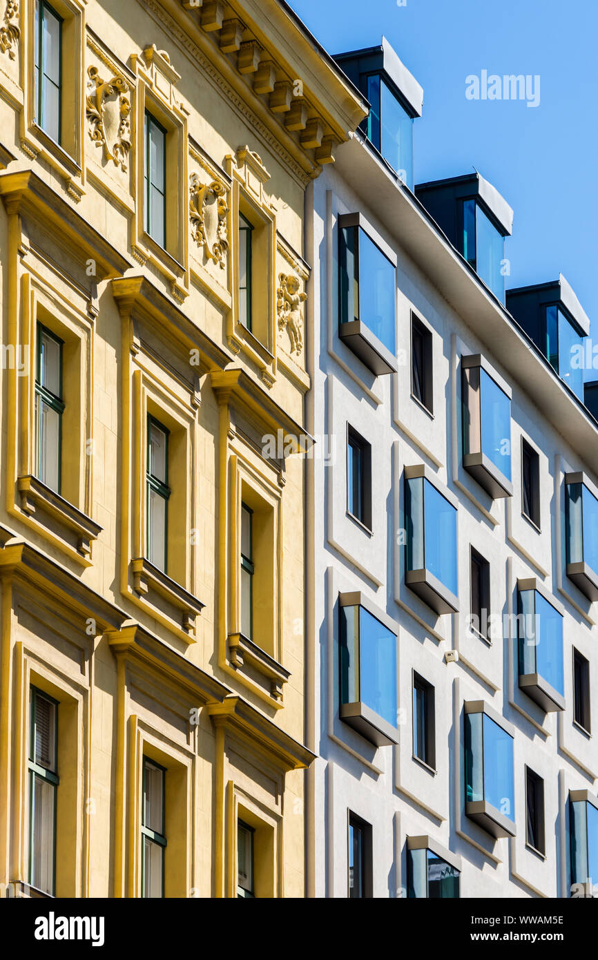 Old traditional and modern architecture blending together - Vienna ...