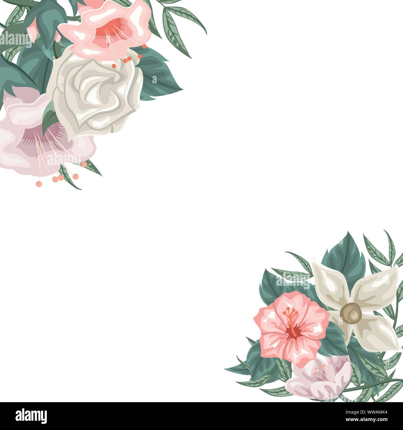 Jasmine watercolor Cut Out Stock Images & Pictures - Alamy