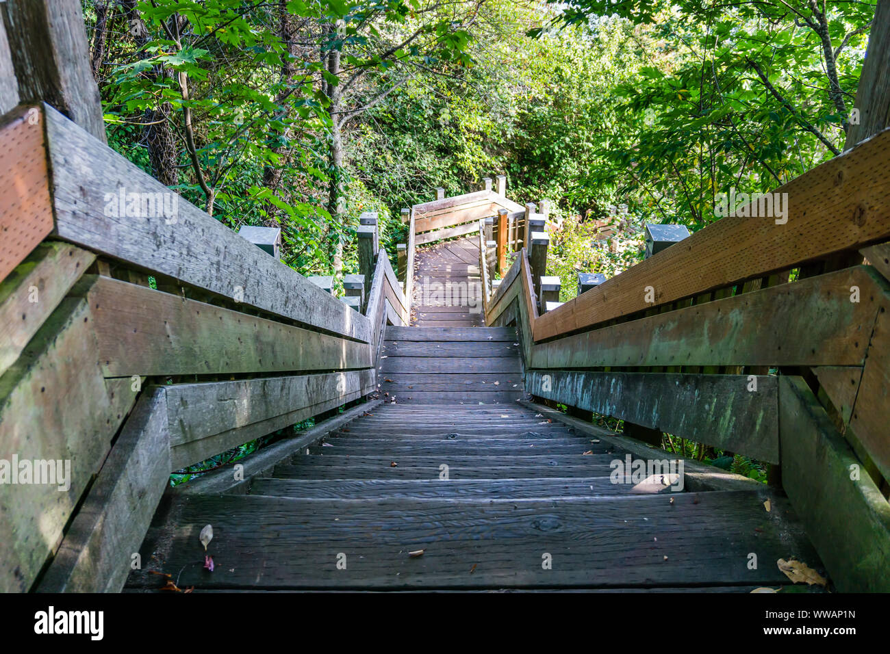 Steep stairs lead to the water at Marine View Park in Normandy Park ...