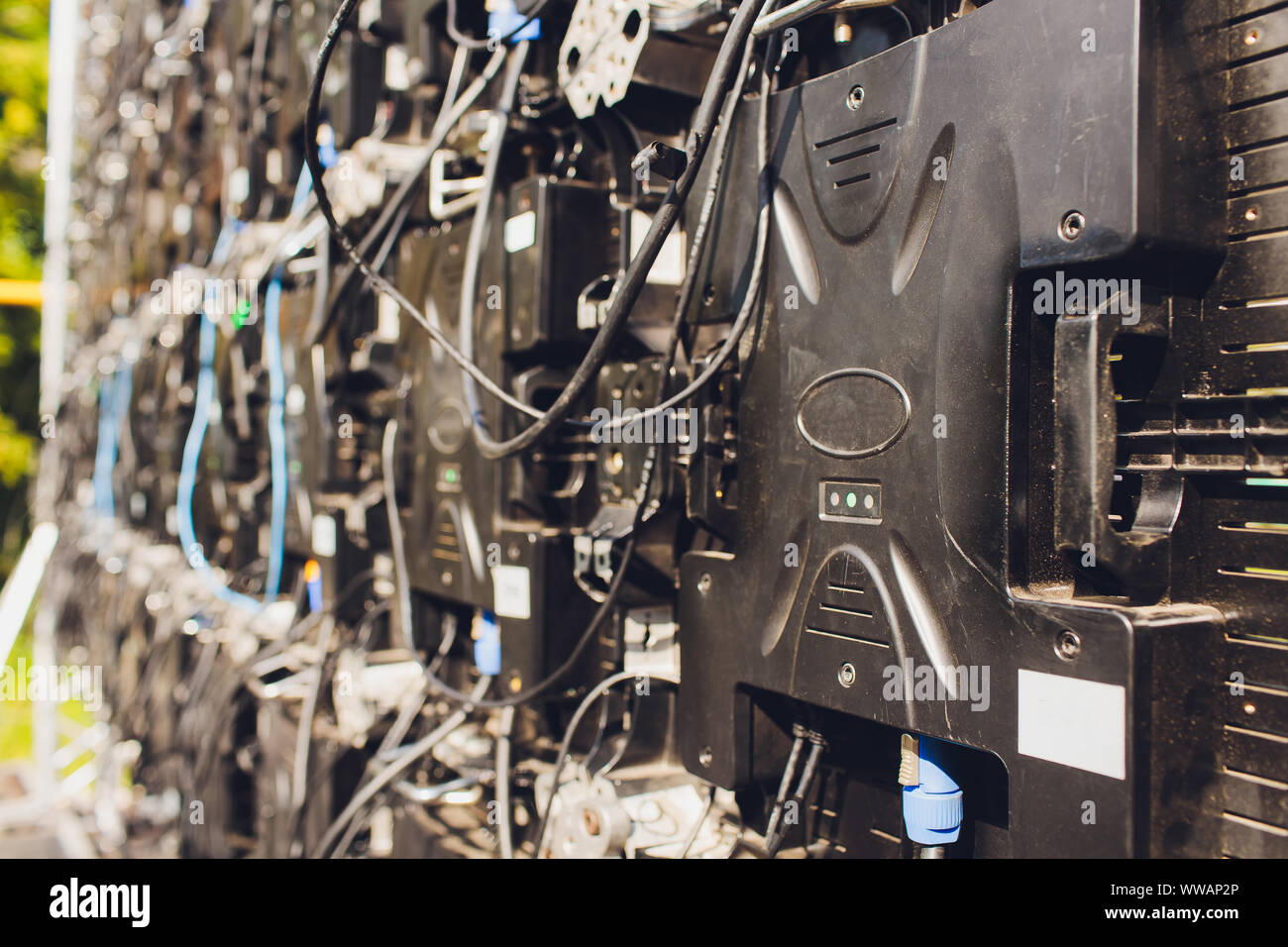 Close up LED TV display big screen panel seamless Stock Photo - Alamy
