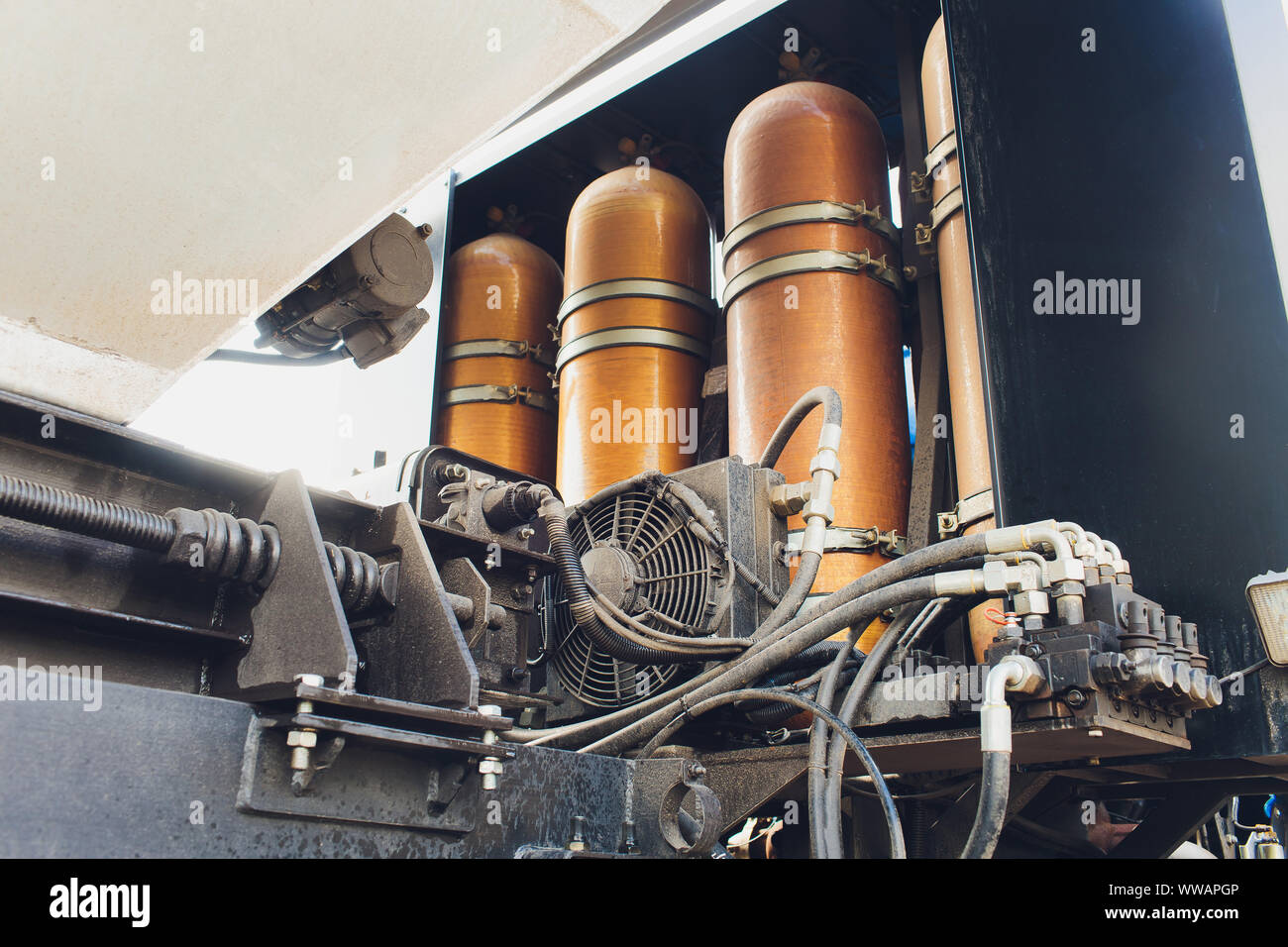 LPG , NGV Gas tanks are installed in a car for the 2 fuel system Stock ...
