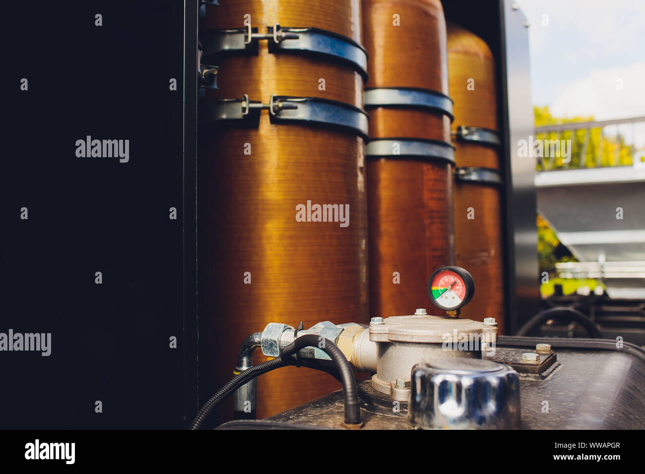 LPG , NGV Gas tanks are installed in a car for the 2 fuel system Stock ...