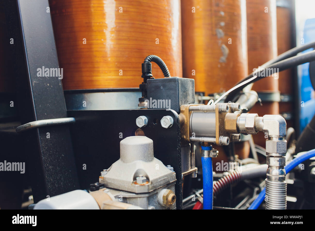 LPG , NGV Gas tanks are installed in a car for the 2 fuel system Stock ...
