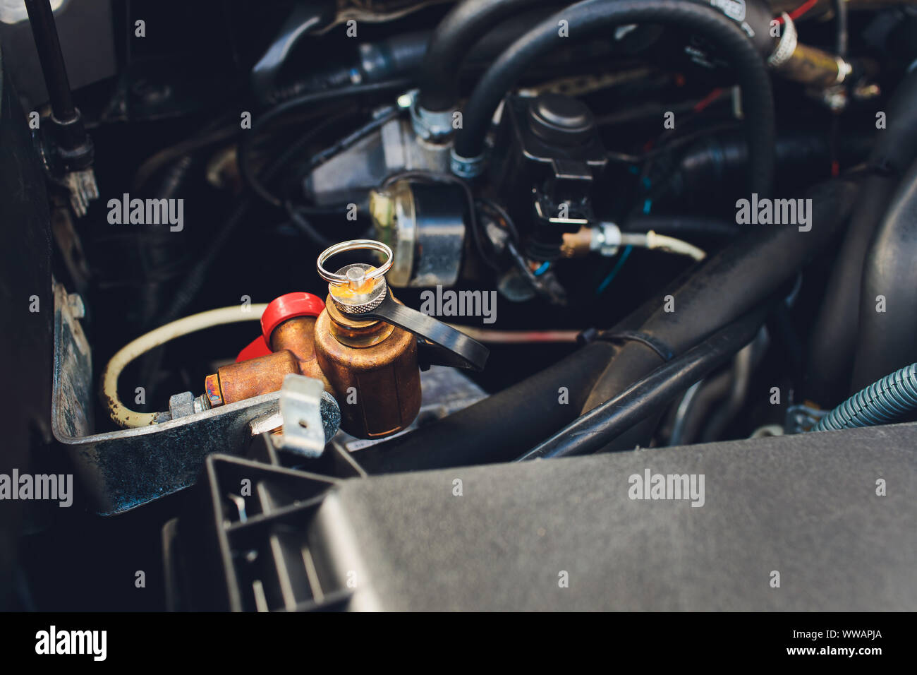 LPG , NGV Gas tanks are installed in a car for the 2 fuel system Stock ...