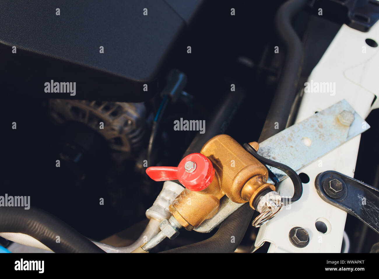 LPG , NGV Gas tanks are installed in a car for the 2 fuel system Stock ...