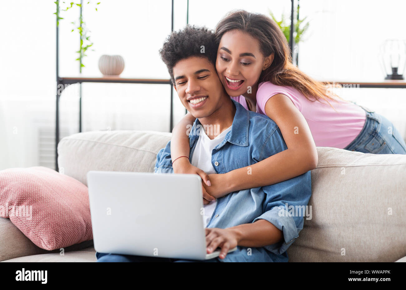 Video call friend hi-res stock photography and images - Alamy