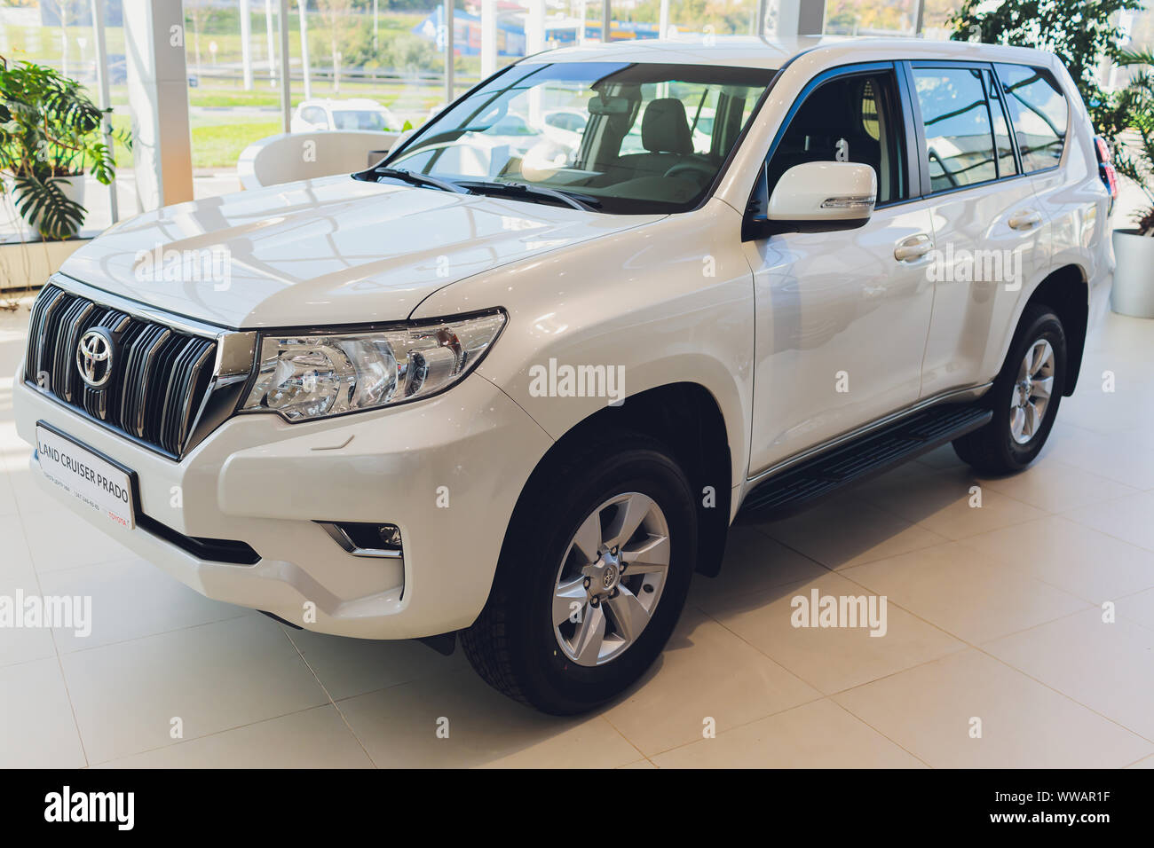 Ufa, Russia, 1 July, 2019: Toyota Land Cruizer Prado, side view ...