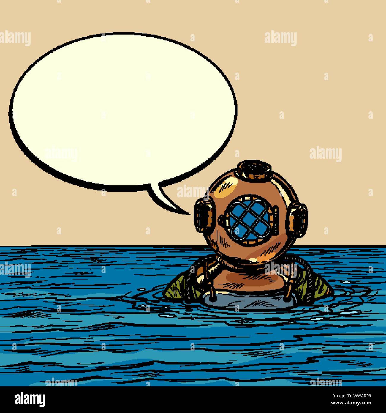 Vintage Diving Suit Drawing