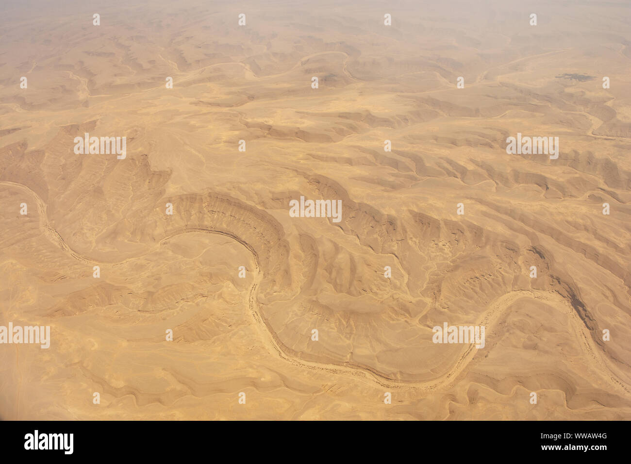 Aerial view of Libyan Desert - the northern and eastern part of the ...