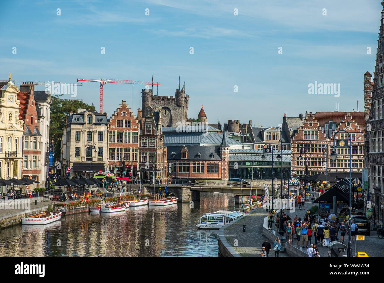 Historical center of Ghent, Flemish Region, Belgium, EU Stock Photo - Alamy