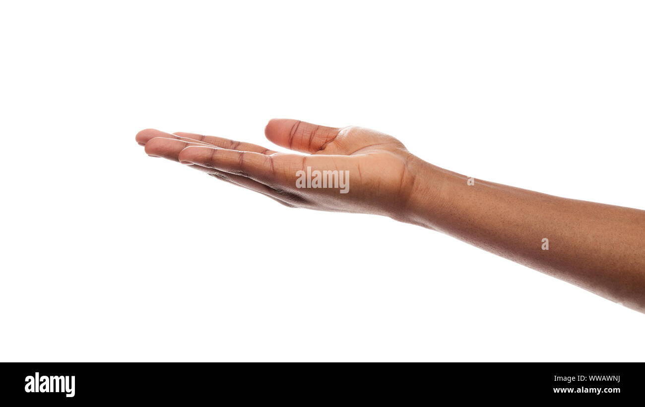 Outstretched begging hand Cut Out Stock Images & Pictures - Alamy
