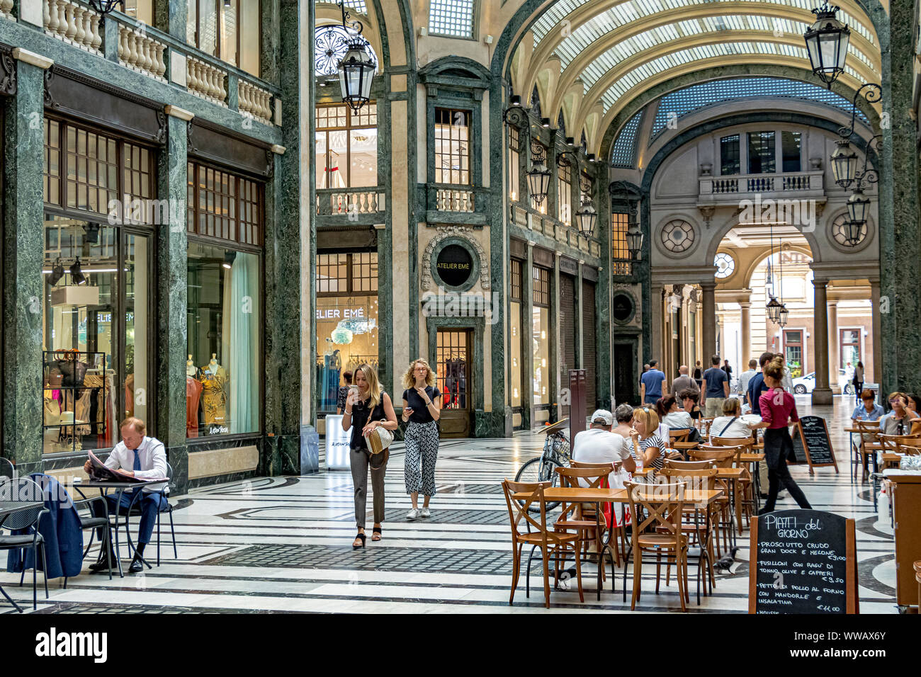 Covered arcade turin hi-res stock photography and images - Alamy