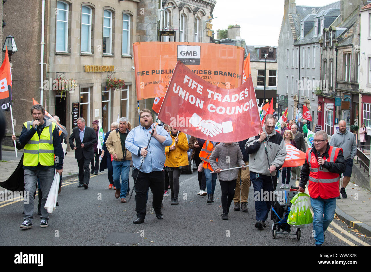 The Scottish Trade Union Congress "Fighting for our Future" march and ...