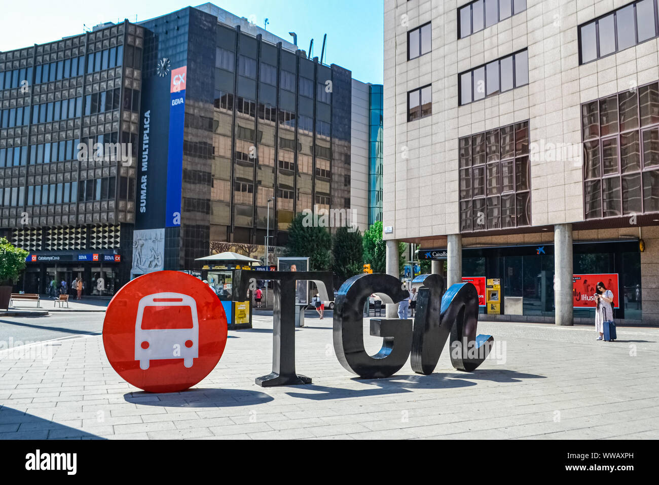 the current structure of the European bus station Stock Photo - Alamy