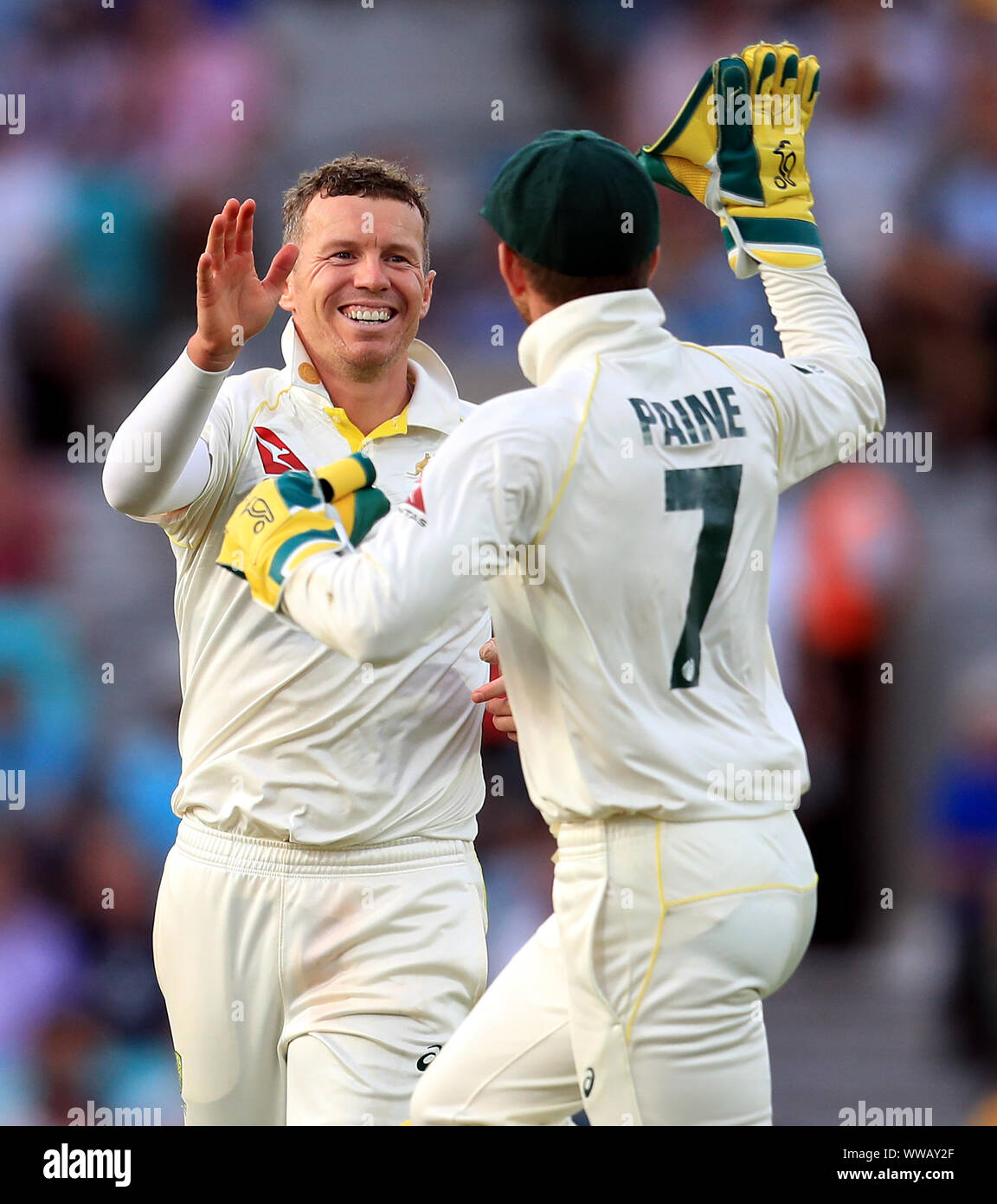 Australia’s Peter Siddle celebrates dismissing England’s Jos Buttler ...