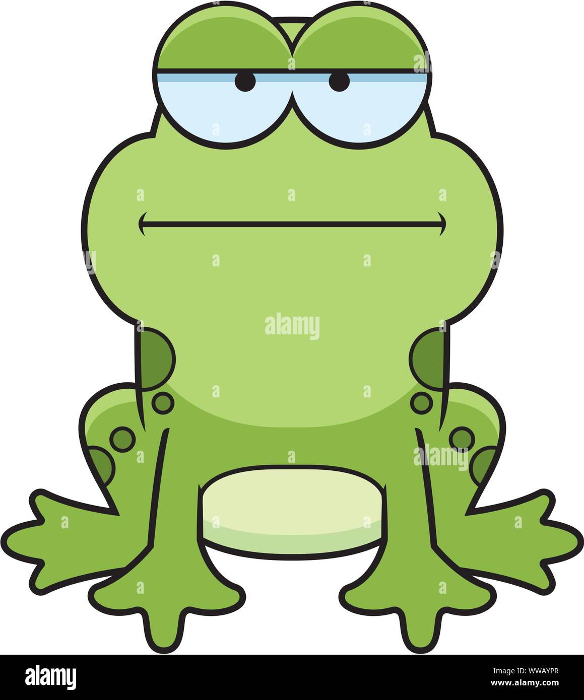 A cartoon illustration of a frog looking bored Stock Vector Image & Art ...