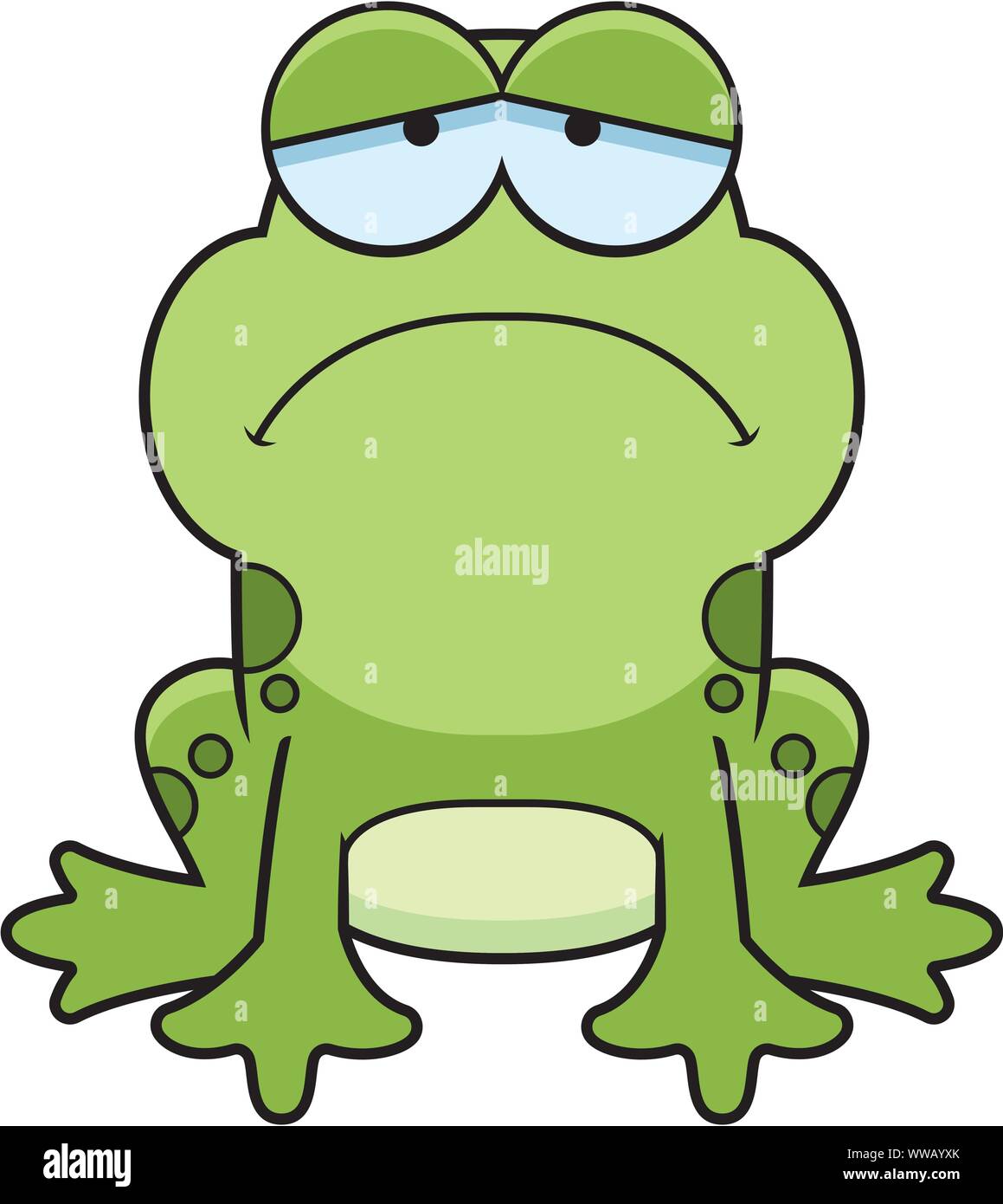 Sad frog cartoon Cut Out Stock Images & Pictures - Alamy