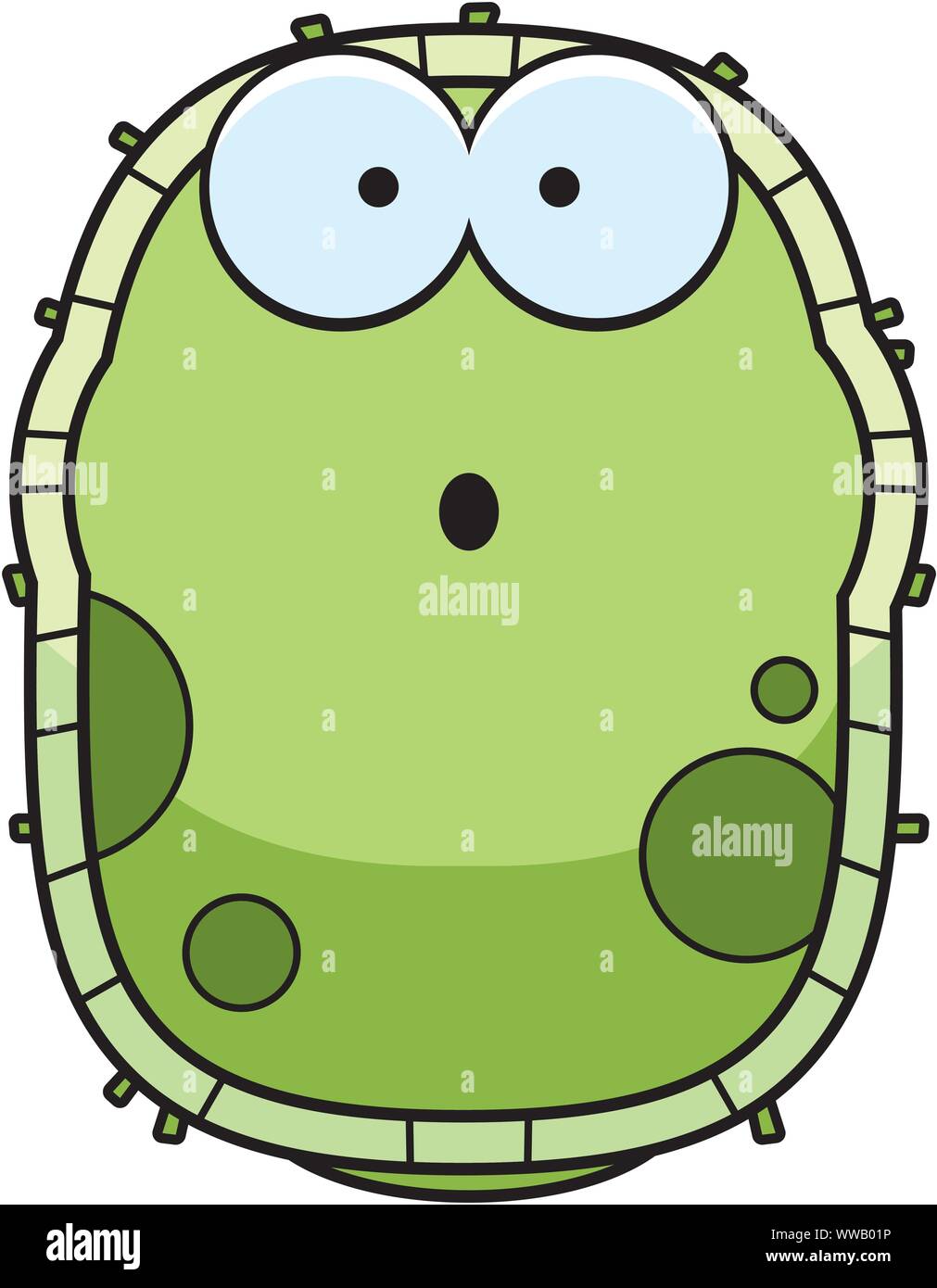 A cartoon illustration of a germ looking surprised Stock Vector Image ...