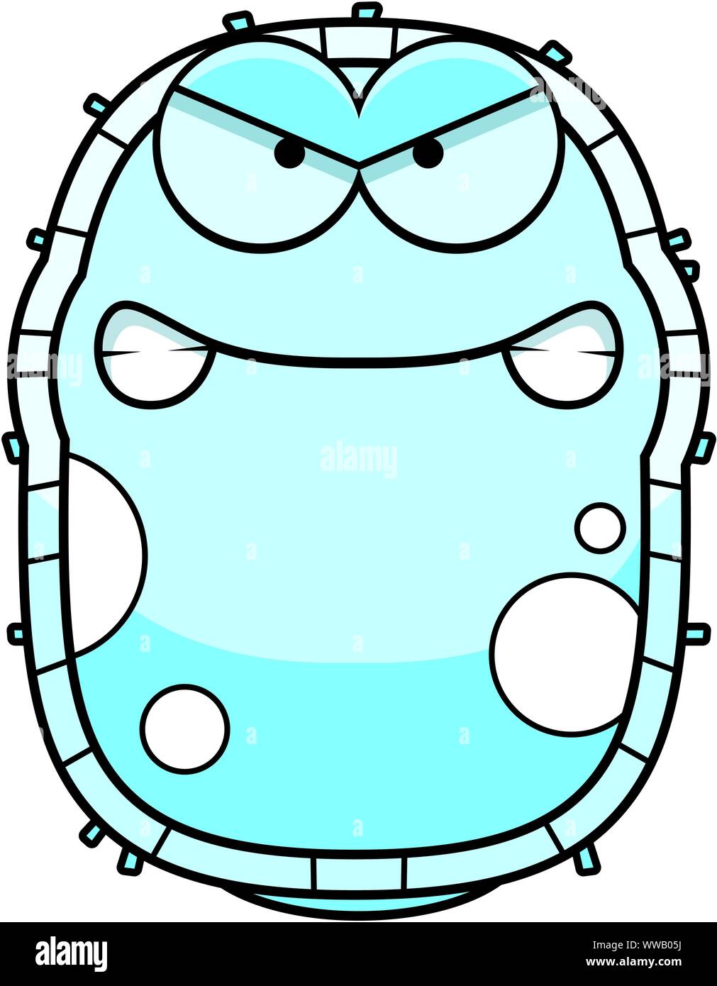 A cartoon illustration of a white blood cell looking angry Stock Vector ...