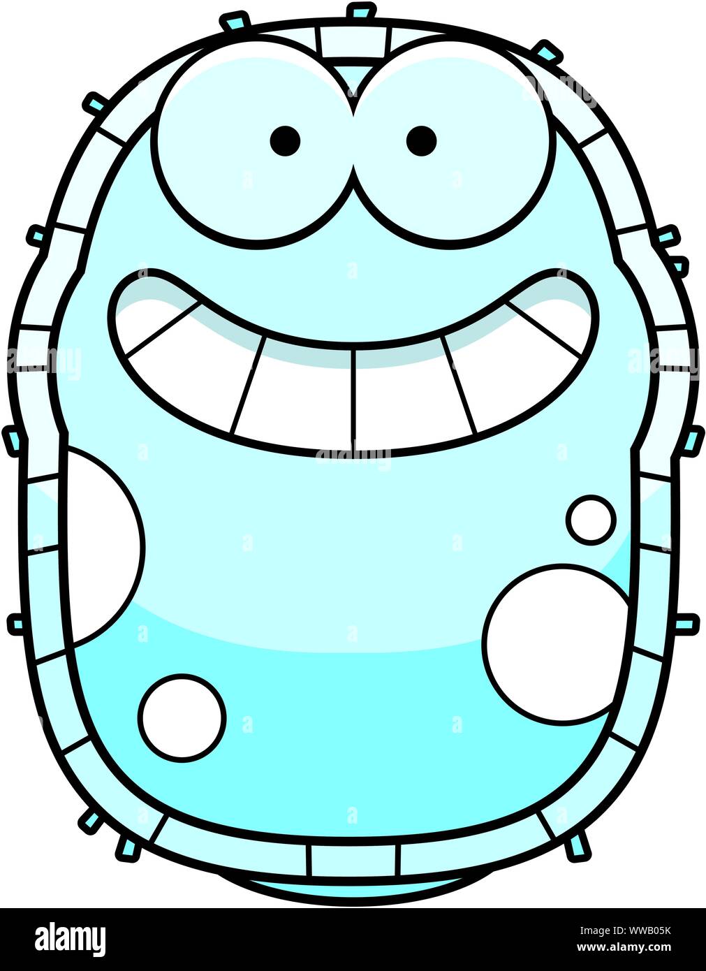 A cartoon illustration of a white blood cell looking happy Stock Vector ...