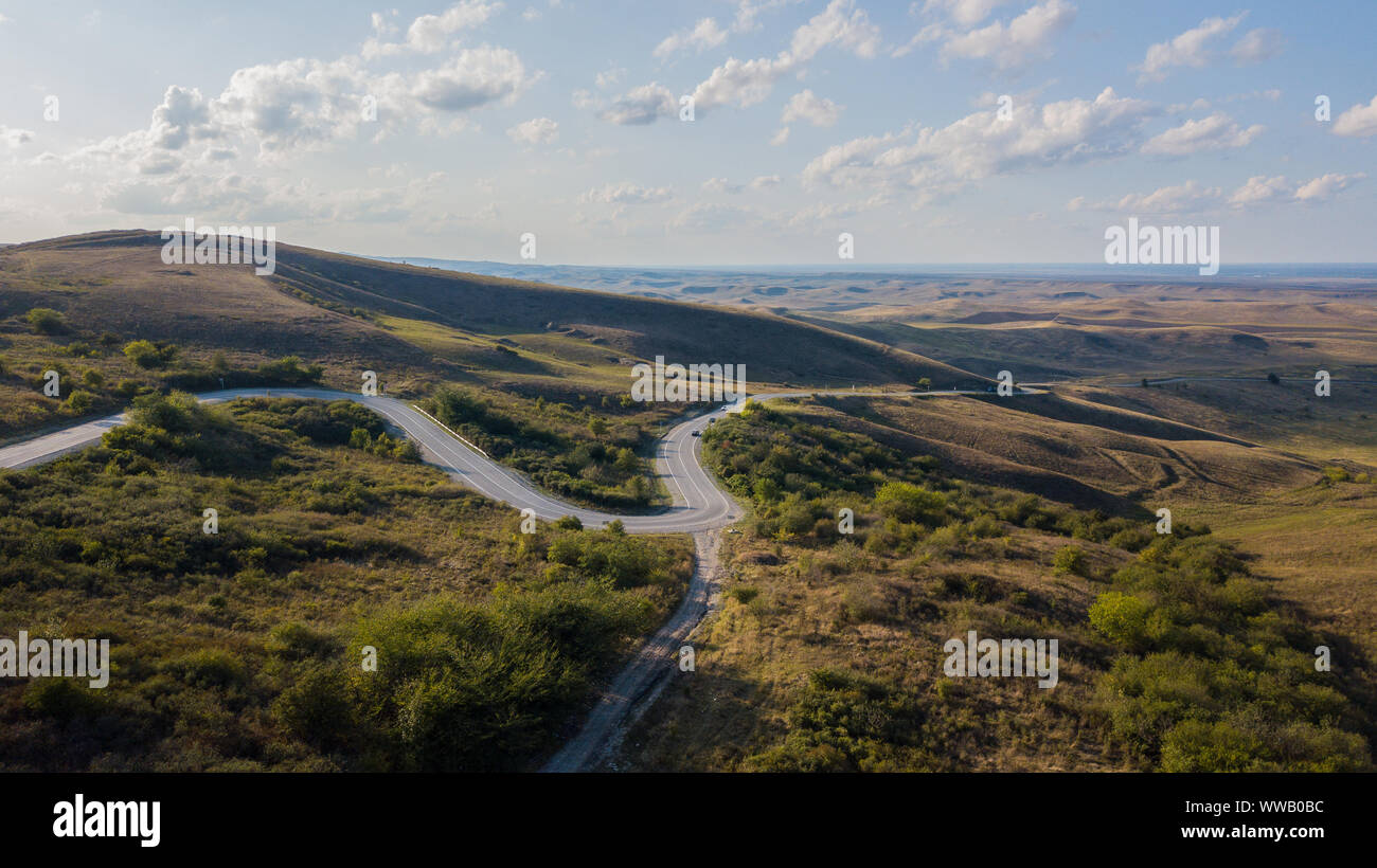 Dusty road somewhere in Chechnya, Russia Stock Photo - Alamy