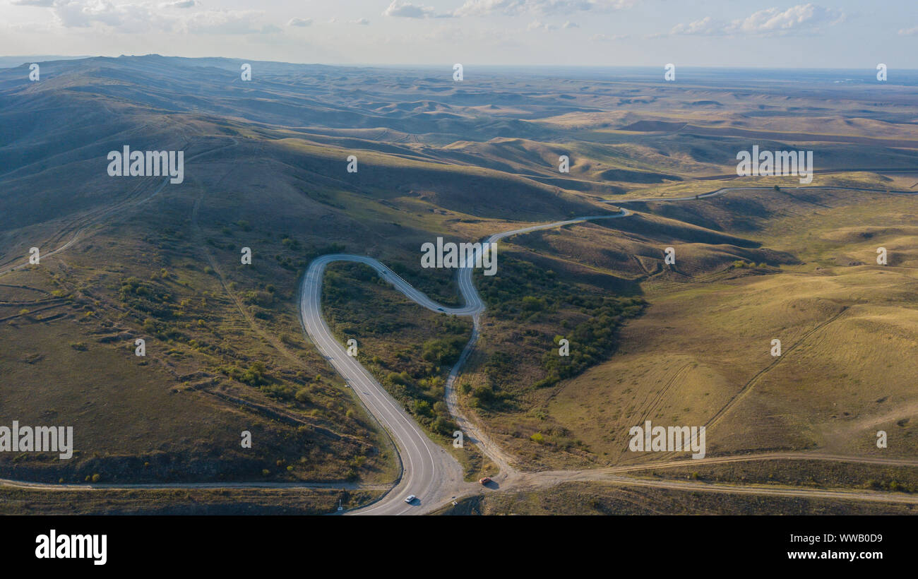 Dusty road somewhere in Chechnya, Russia Stock Photo - Alamy