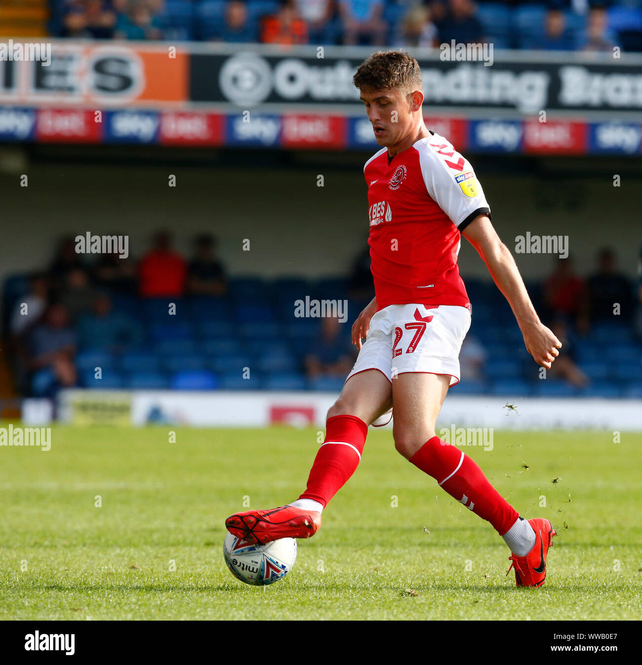 Southend, UK. 14th Sep, 2019. Harrison Biggins of Fleetwood Town during ...