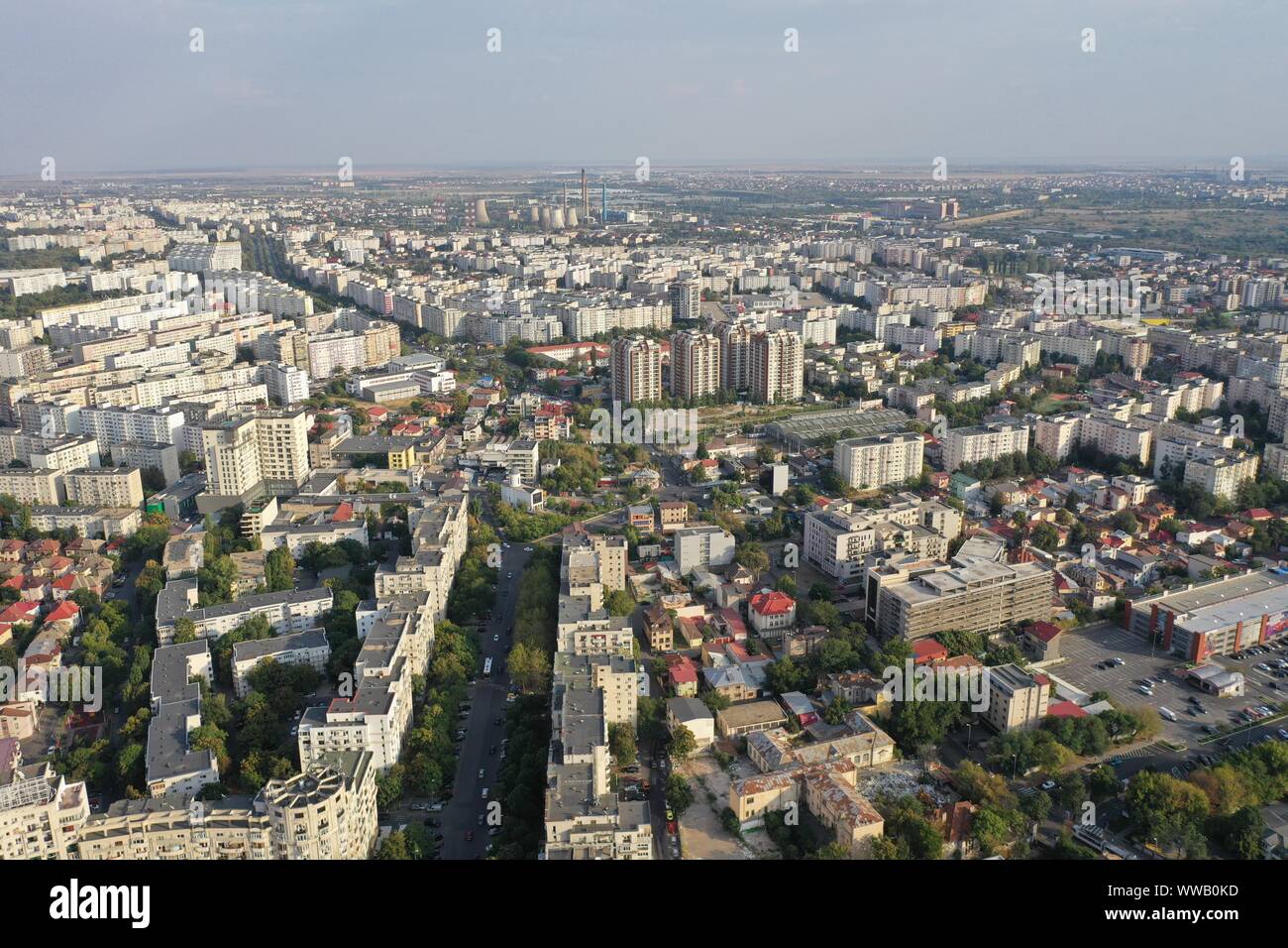 Bucharest boulevards drone Stock Photo - Alamy