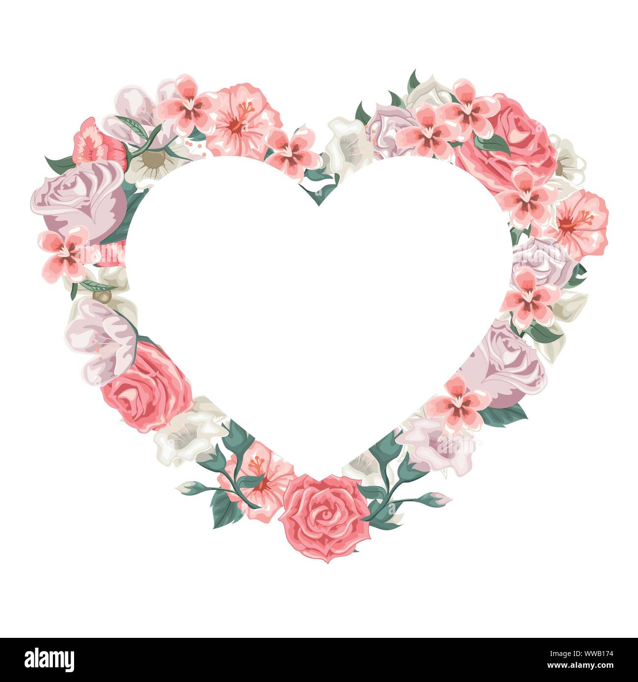 Red heart tulip flowers Stock Vector Images - Alamy