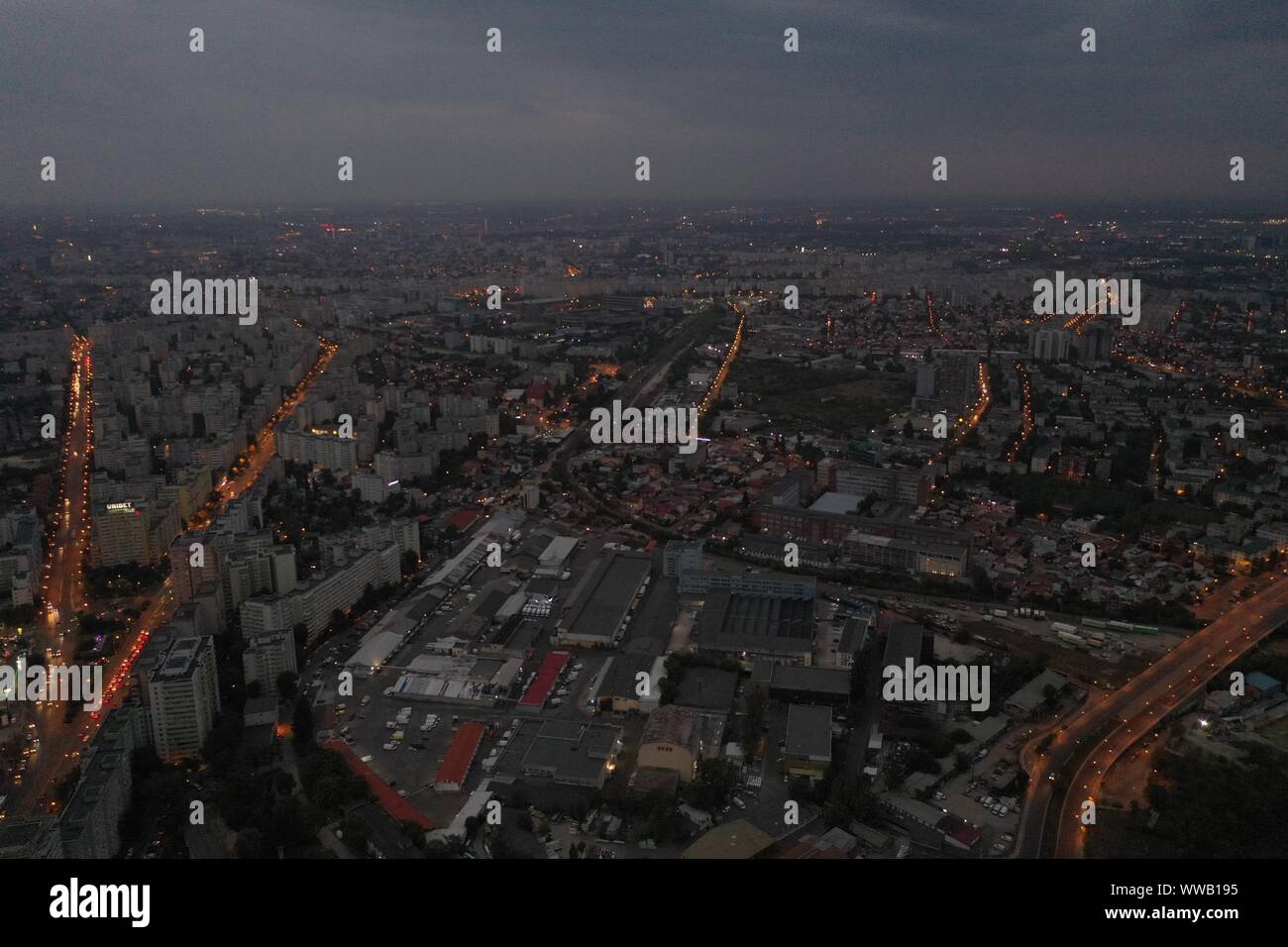 Bucharest National stadium drone Stock Photo - Alamy