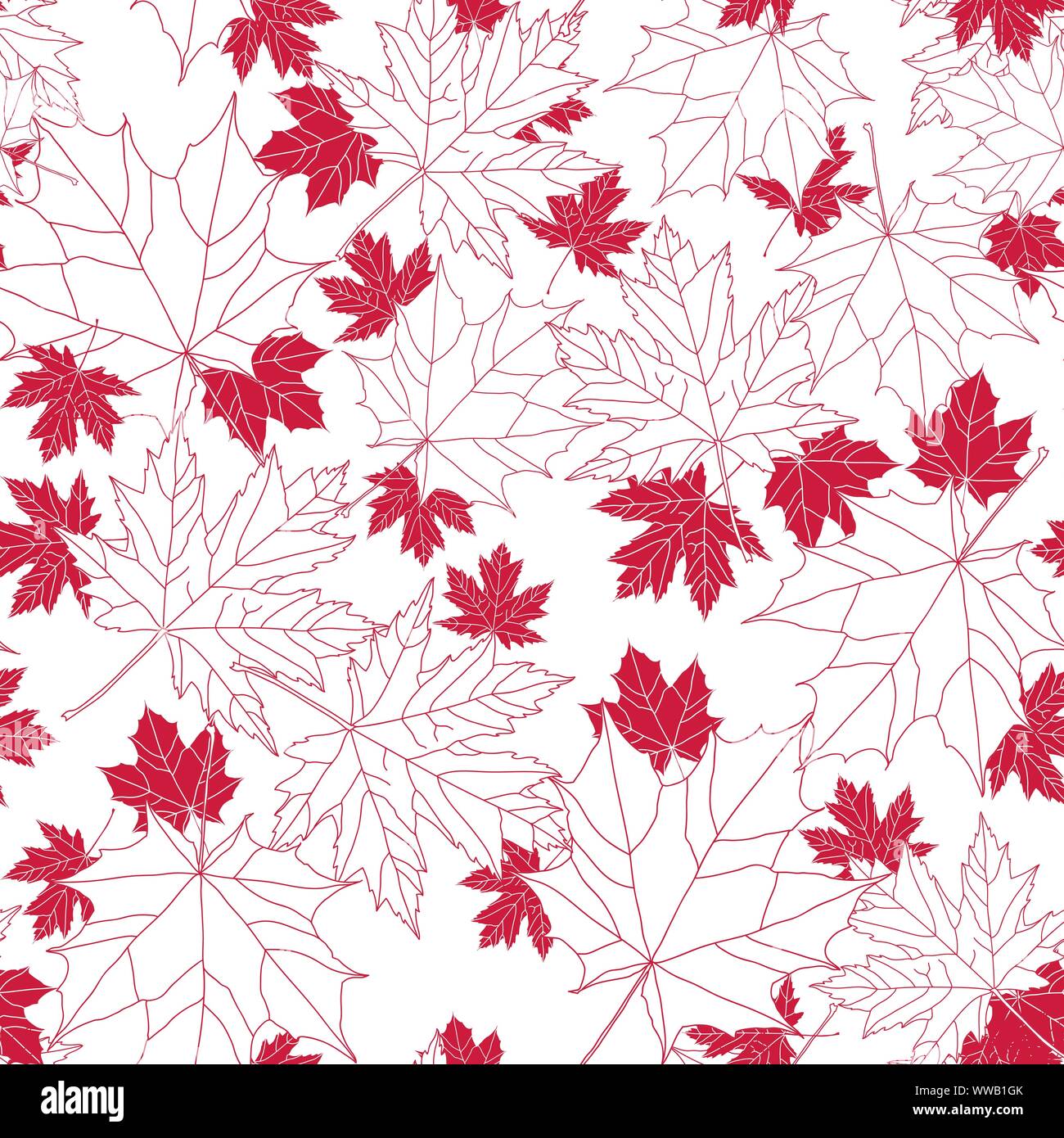 Seamless colorful maple leaf pattern. Nature texture for backgrounds ...