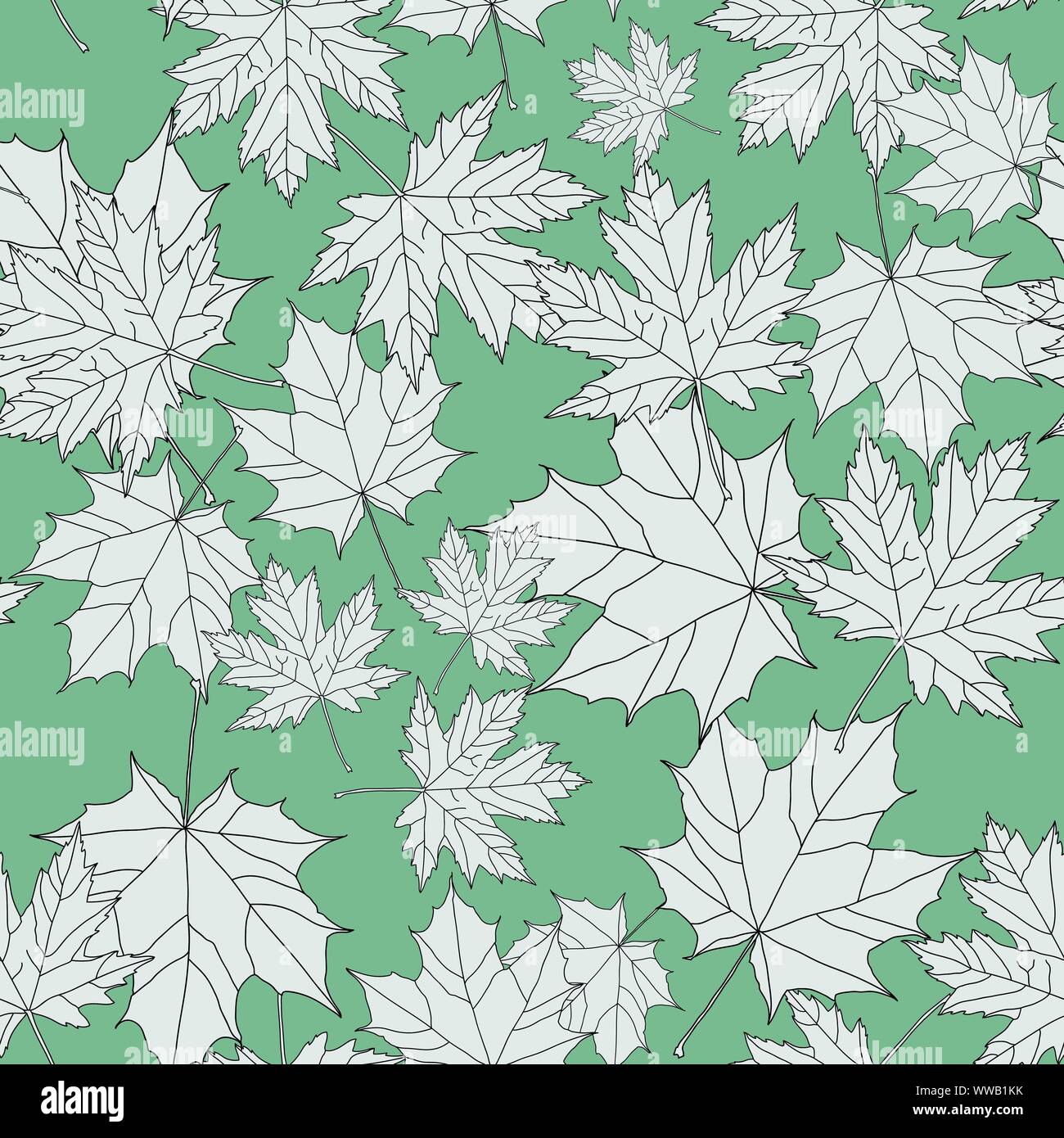 Seamless colorful maple leaf pattern. Nature texture for backgrounds ...