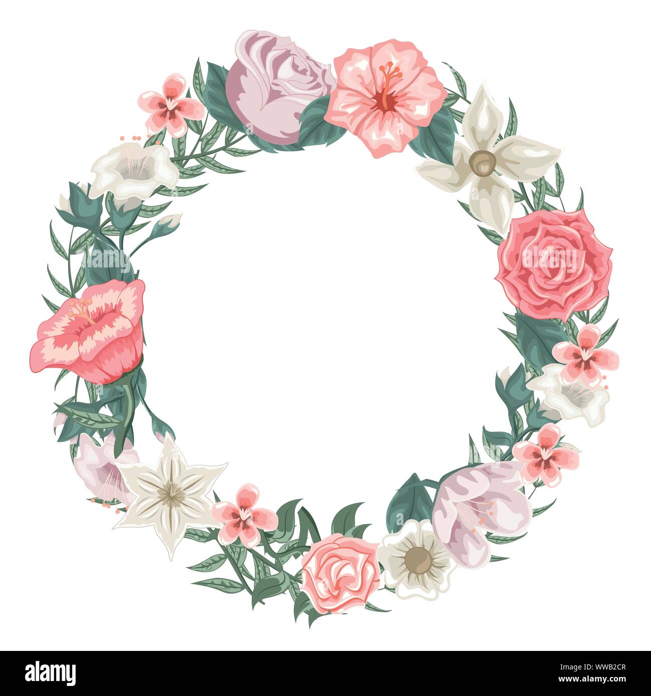 Circle of roses Stock Vector Images - Alamy