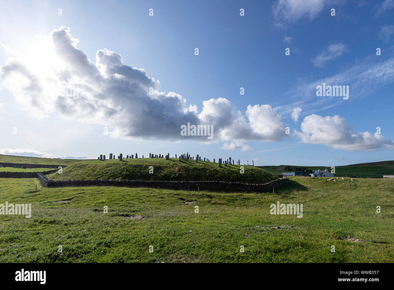 Cemetery near Levenwick Beach, Mainland, Shetland islands, Scotland, UK ...