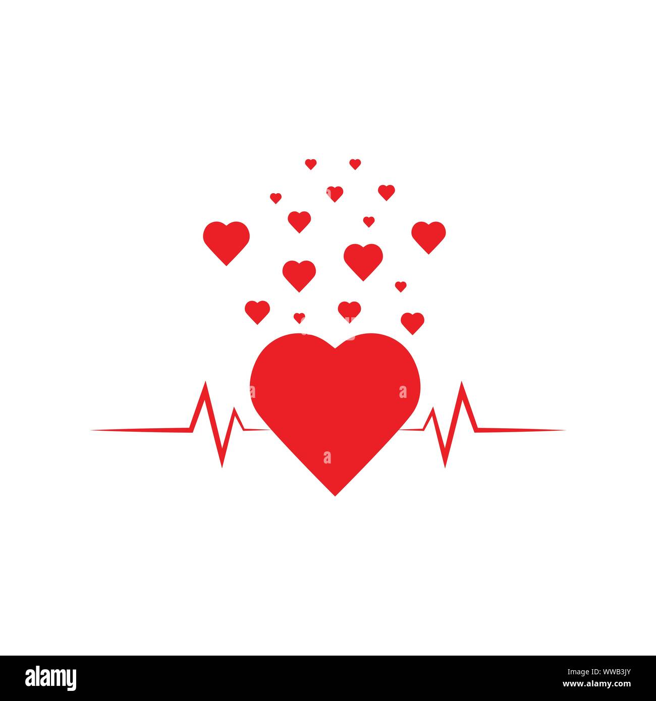 Heart rhythm showing table vector work Stock Vector Image & Art - Alamy