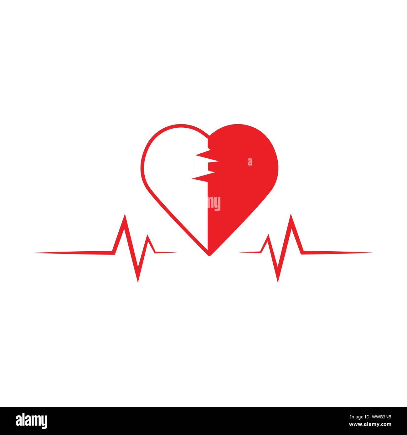 Heart rhythm showing table vector work Stock Vector Image & Art - Alamy