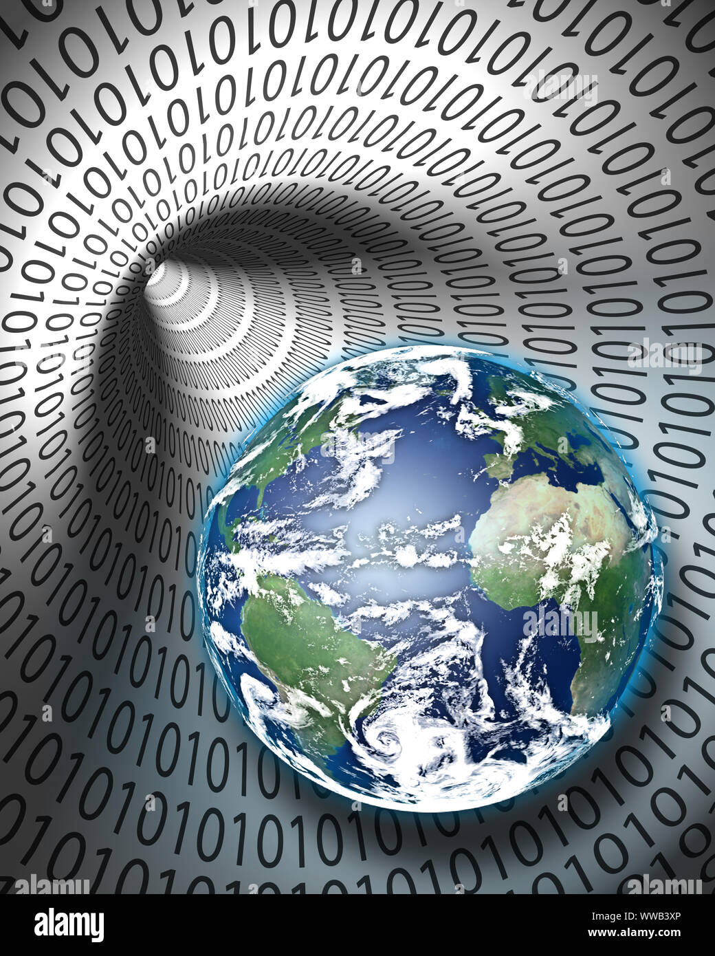 Internet World with binary code Stock Photo - Alamy