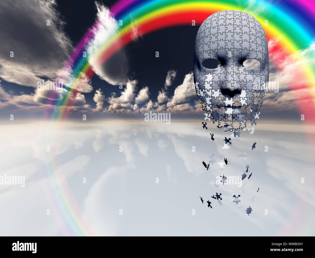 Puzzle of Life. Surreal art Stock Photo - Alamy