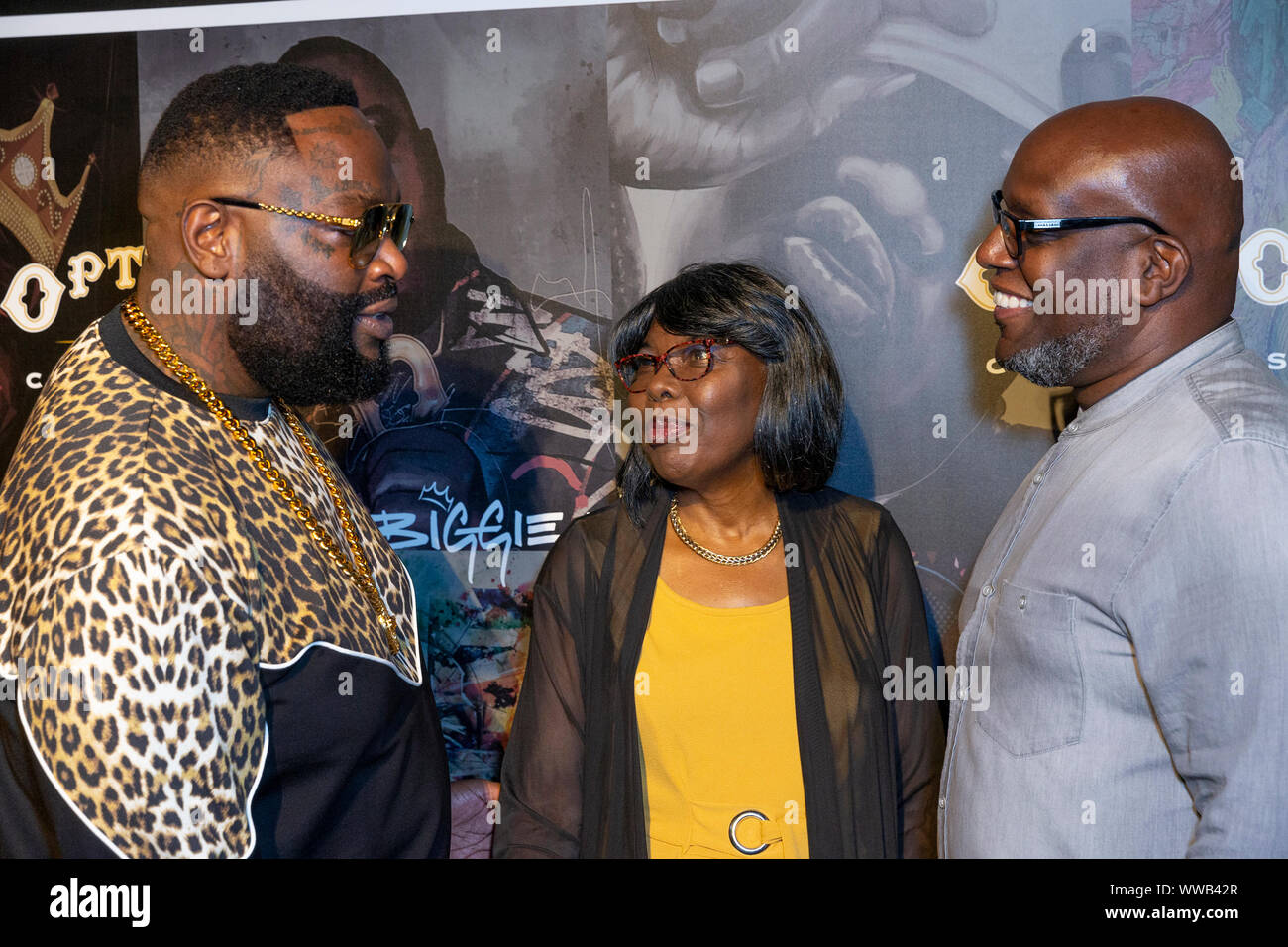 New York, United States. 13th Sep, 2019. Rick Ross, Voletta Wallace ...