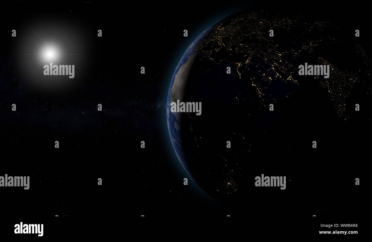 Terminator line earth hi-res stock photography and images - Alamy