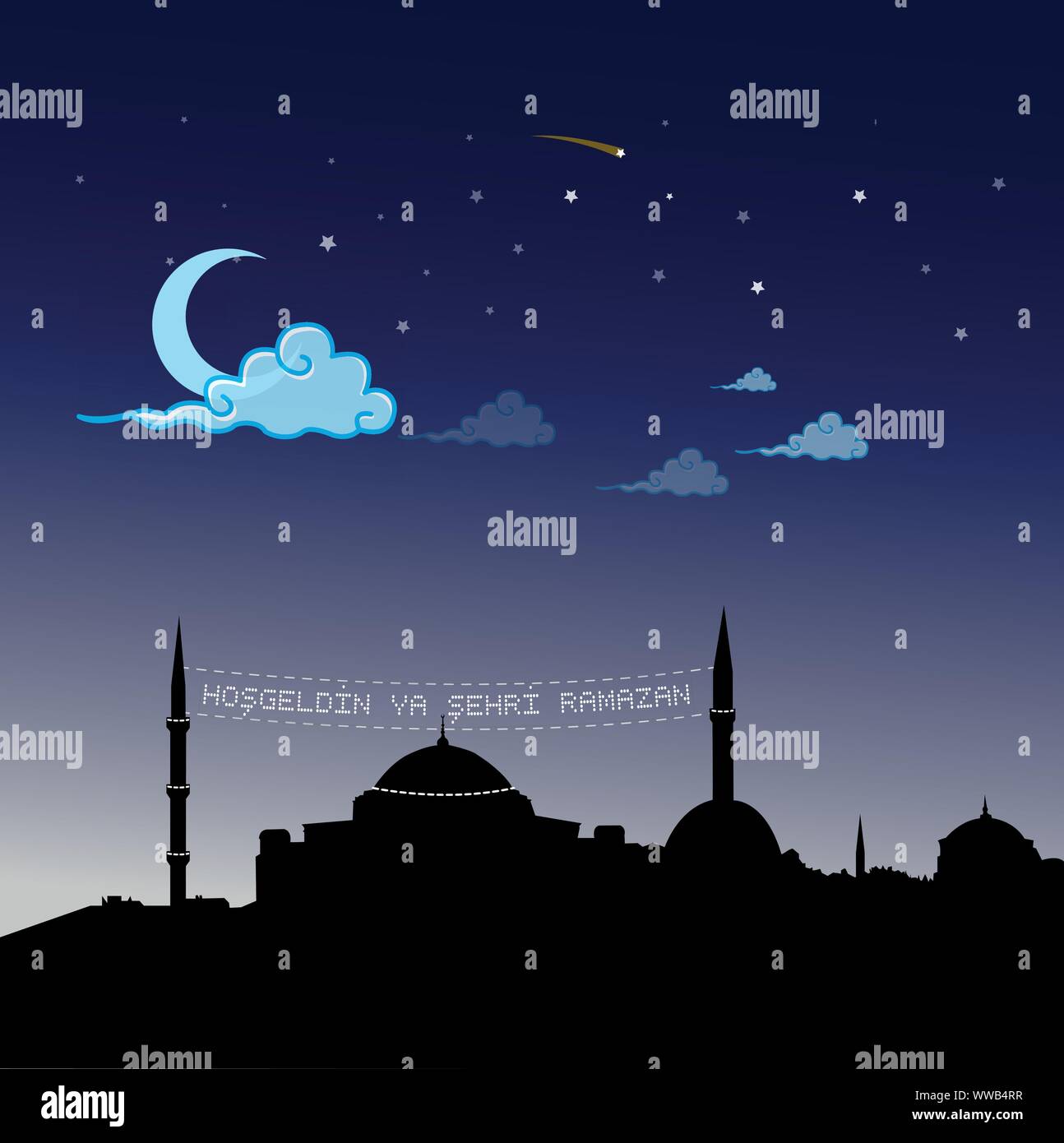 Welcome To Ramadan Vector Work Stock Vector Image & Art - Alamy