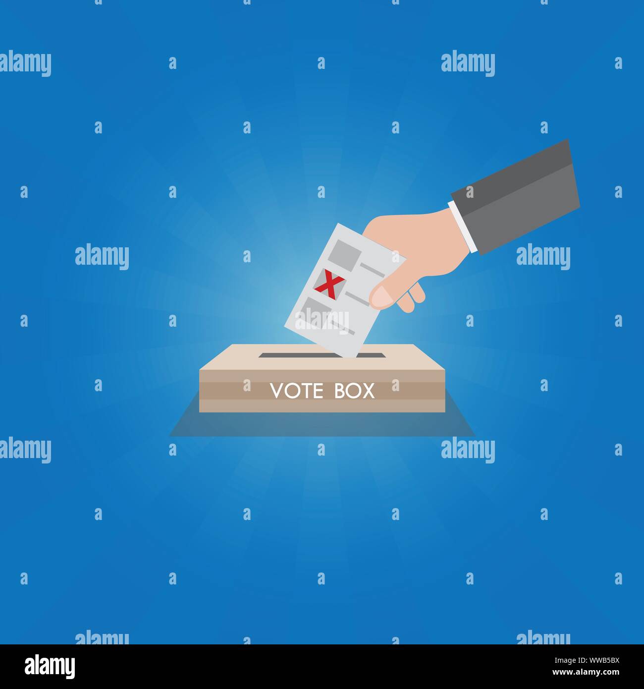 Voting hands ballot box Stock Vector Images - Alamy
