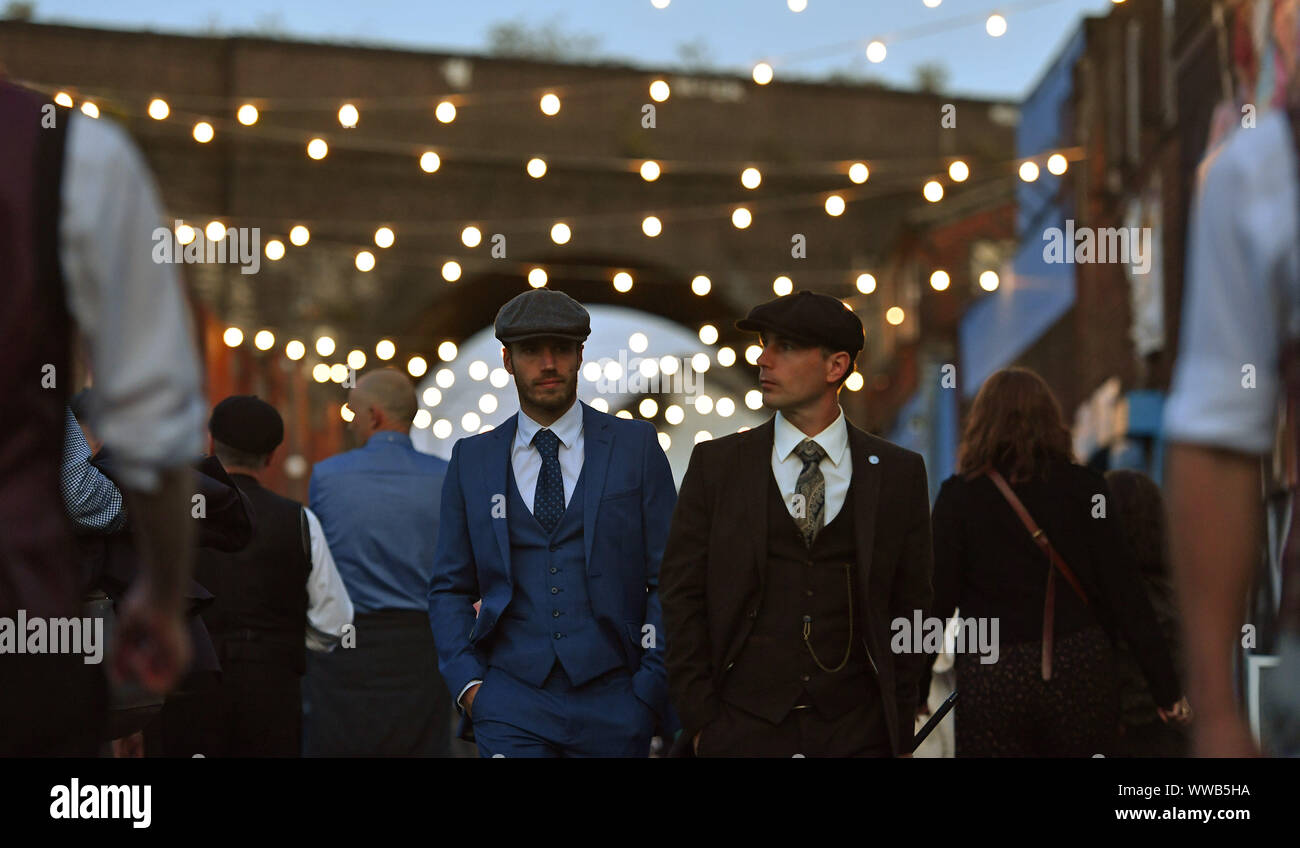 People during the Peaky Blinders Festival in Birmingham Stock Photo - Alamy