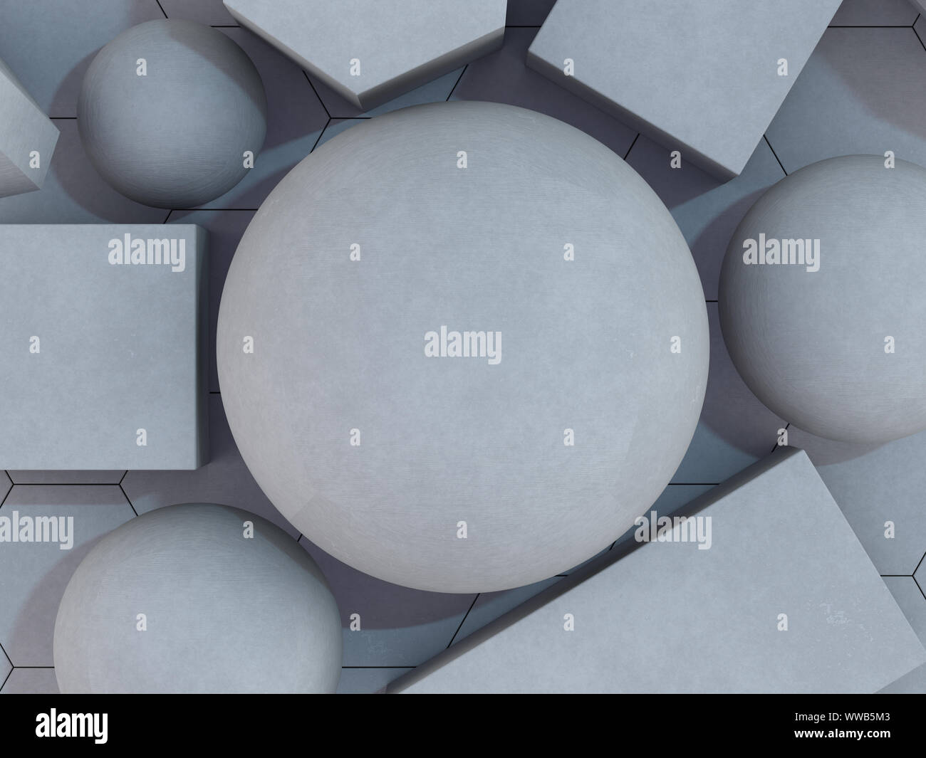Abstract geometric background with shapes. 3D rendering Stock Photo - Alamy