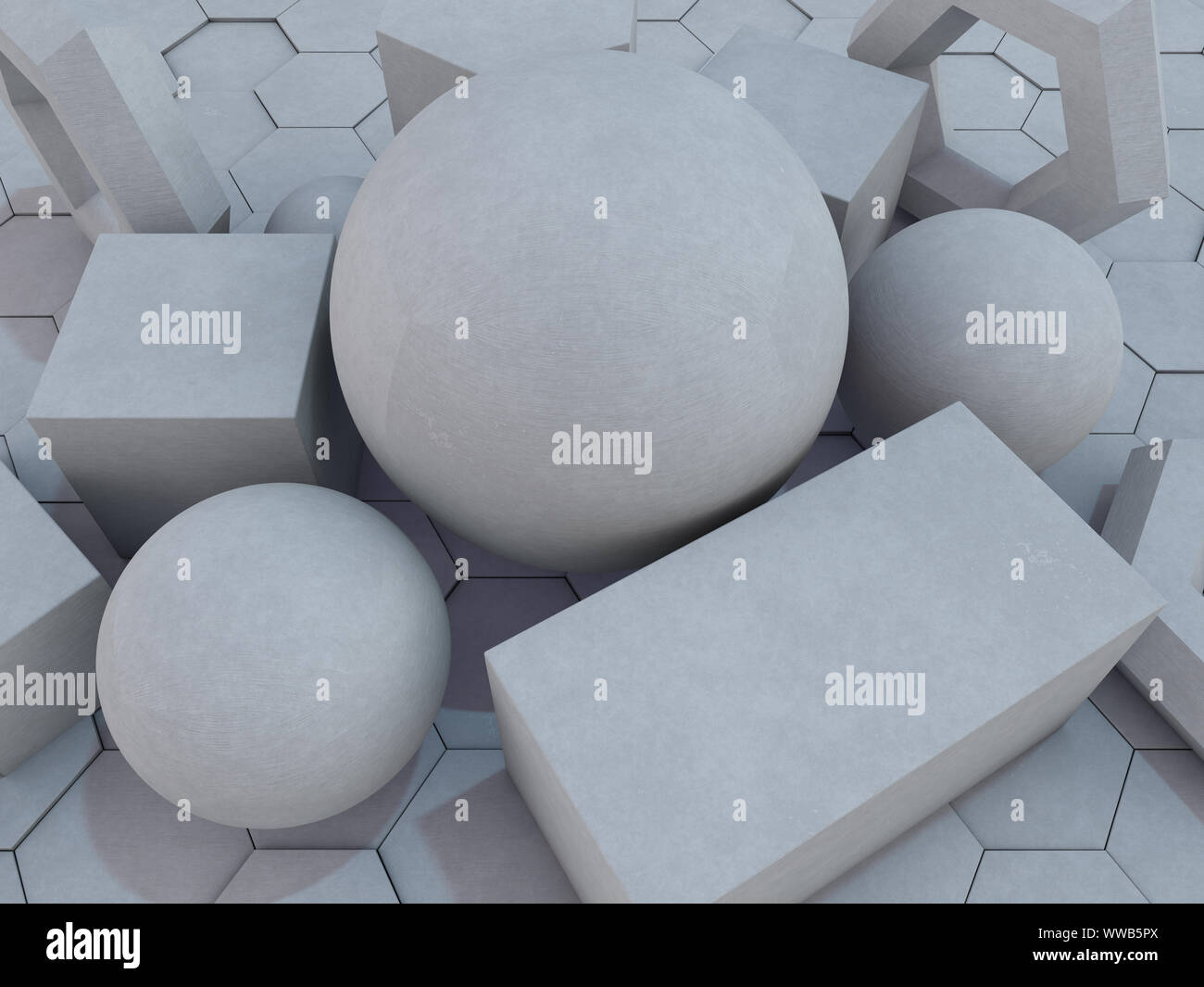 Abstract geometric background with shapes. 3D rendering Stock Photo - Alamy