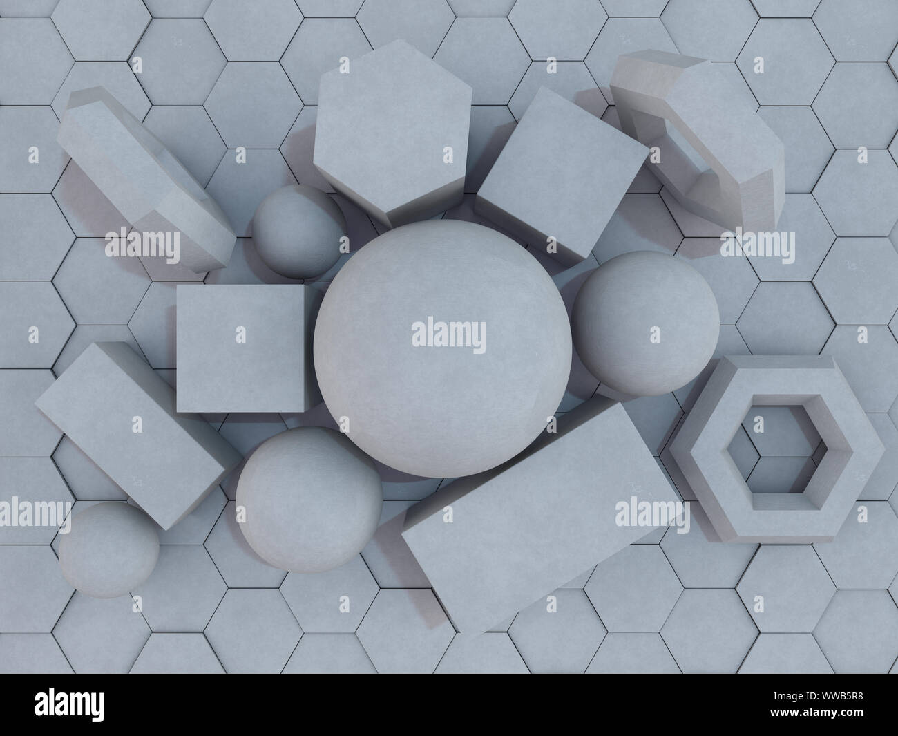 Abstract geometric background with shapes. 3D rendering Stock Photo - Alamy