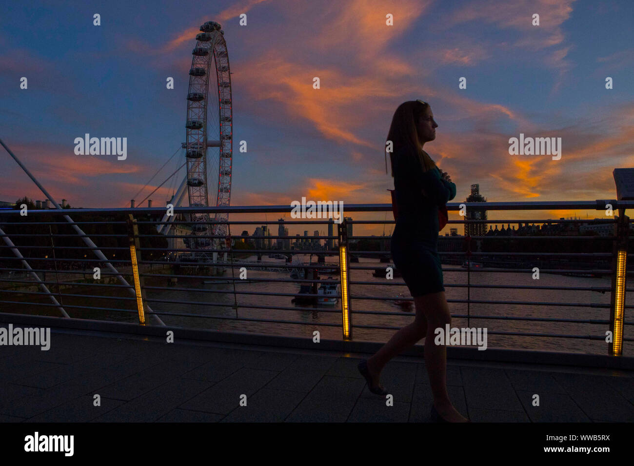 The sun sets over London Stock Photo - Alamy