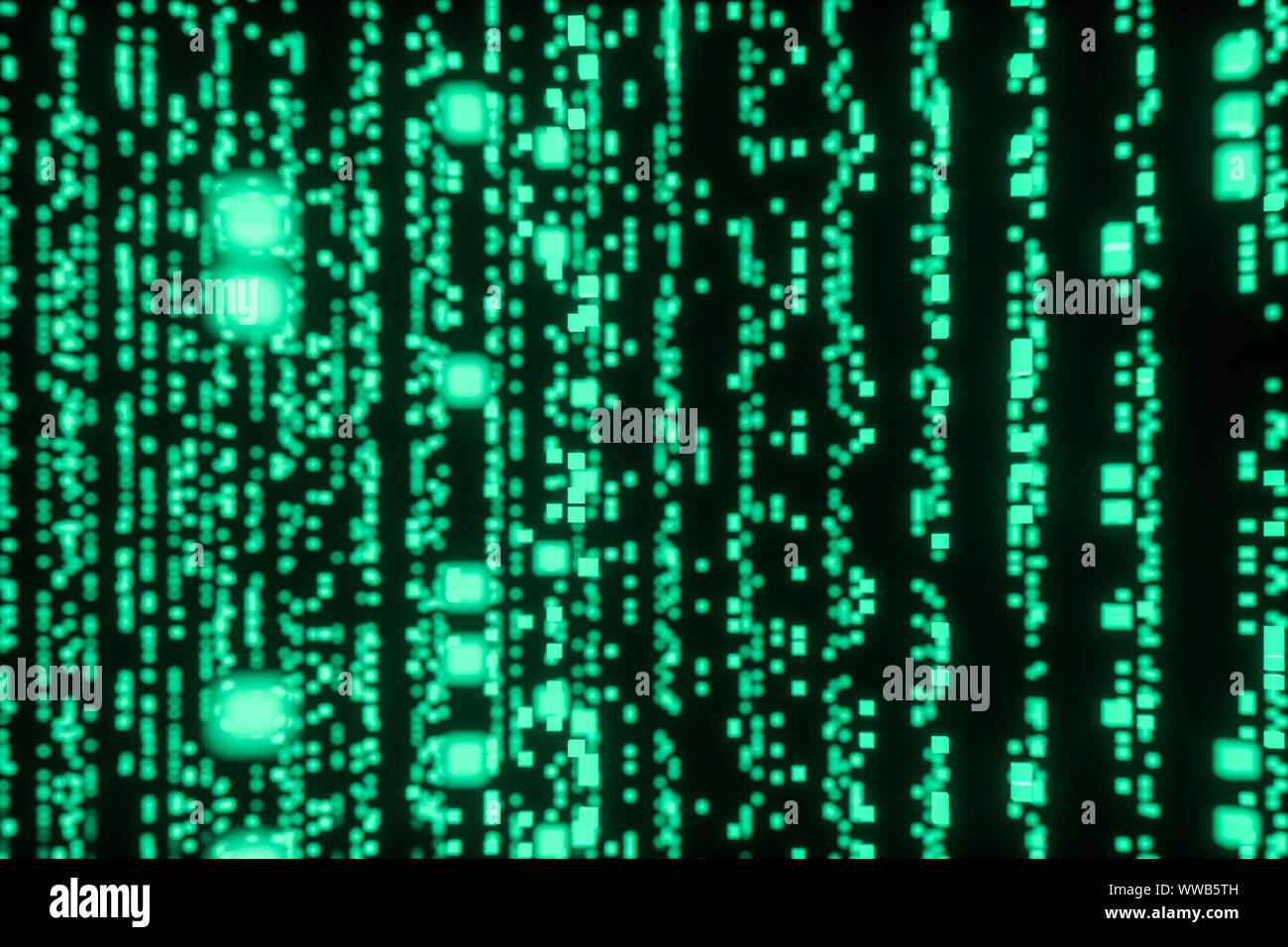 Glowing digital lines with dark background, 3d rendering. Computer ...